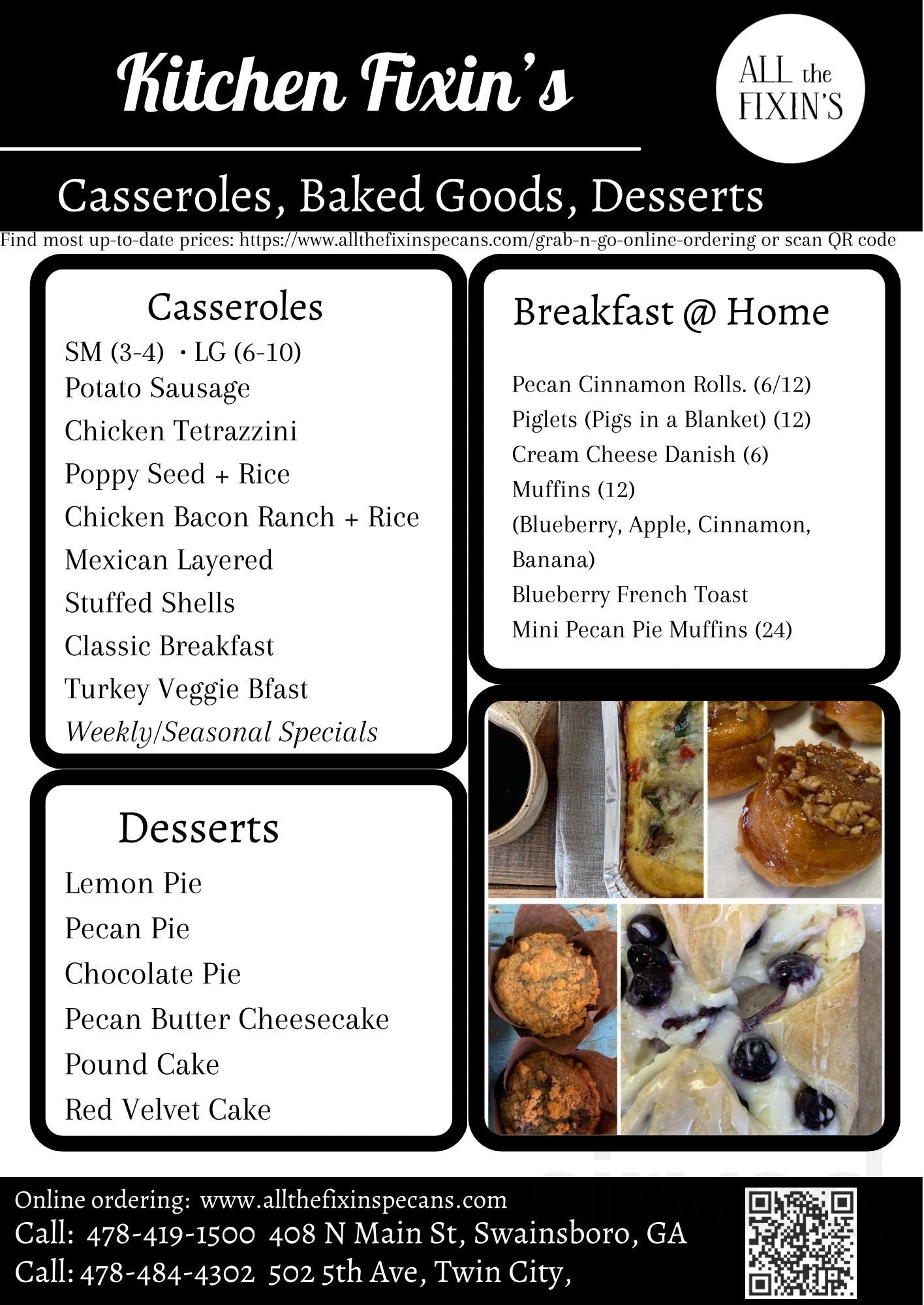 All the Fixin's Pecans and Gifts menu in Twin City, Georgia, USA