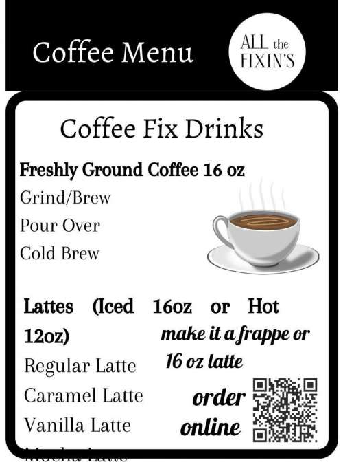 All the Fixin's Pecans and Gifts menu in Twin City, Georgia, USA