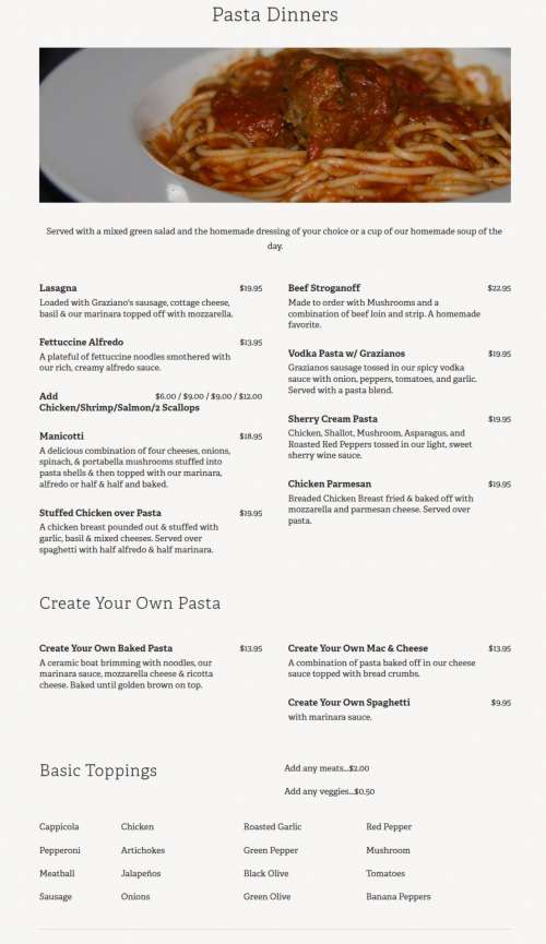SIMON'S menu in Des Moines, Iowa, USA