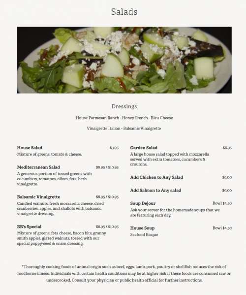 SIMON'S menu in Des Moines, Iowa, USA