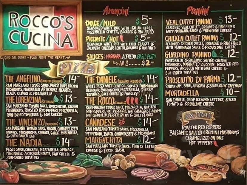 Rocco's Cucina menus in Hillsborough, New Brunswick, Canada