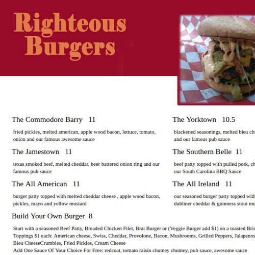 Patriots Grill menu in Gloucester, Virginia, USA