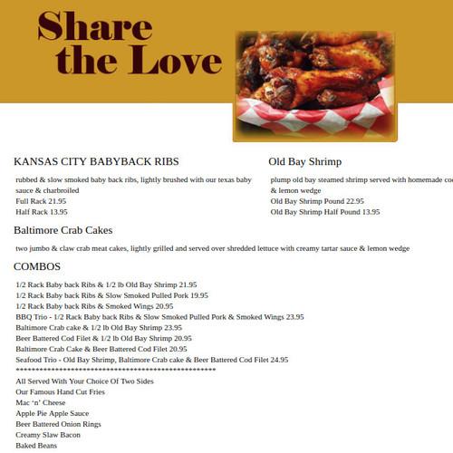 Patriots Grill menu in Gloucester, Virginia, USA