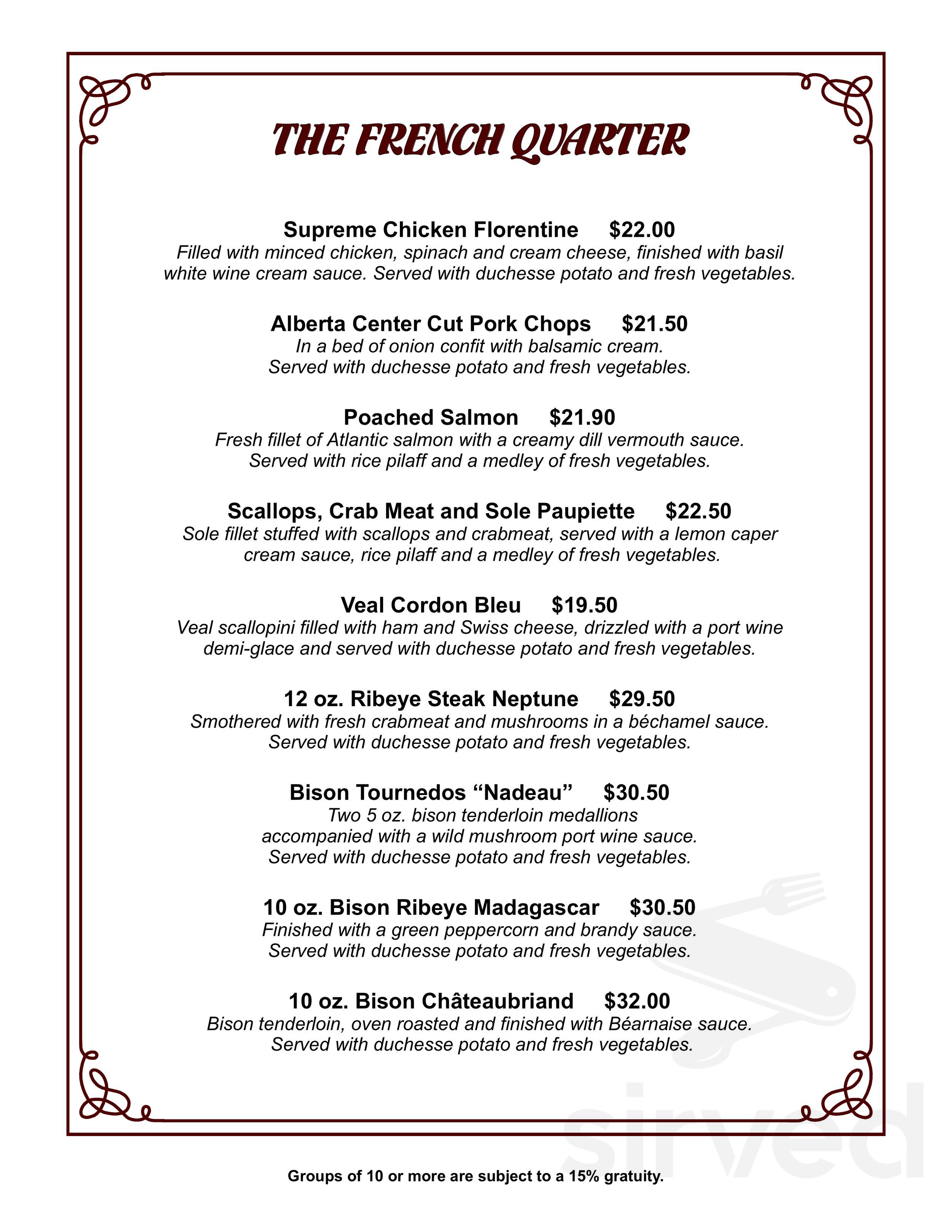 Zambelli's Restaurant - Leduc menu in Leduc, Alberta, Canada