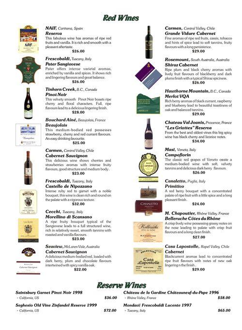 Zambelli's Restaurant - Leduc menu in Leduc, Alberta, Canada