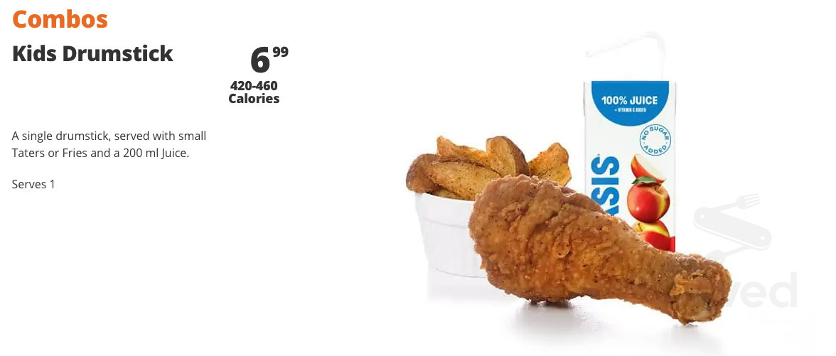 Mary Brown's Chicken menus in St. John's, Newfoundland and Labrador, Canada