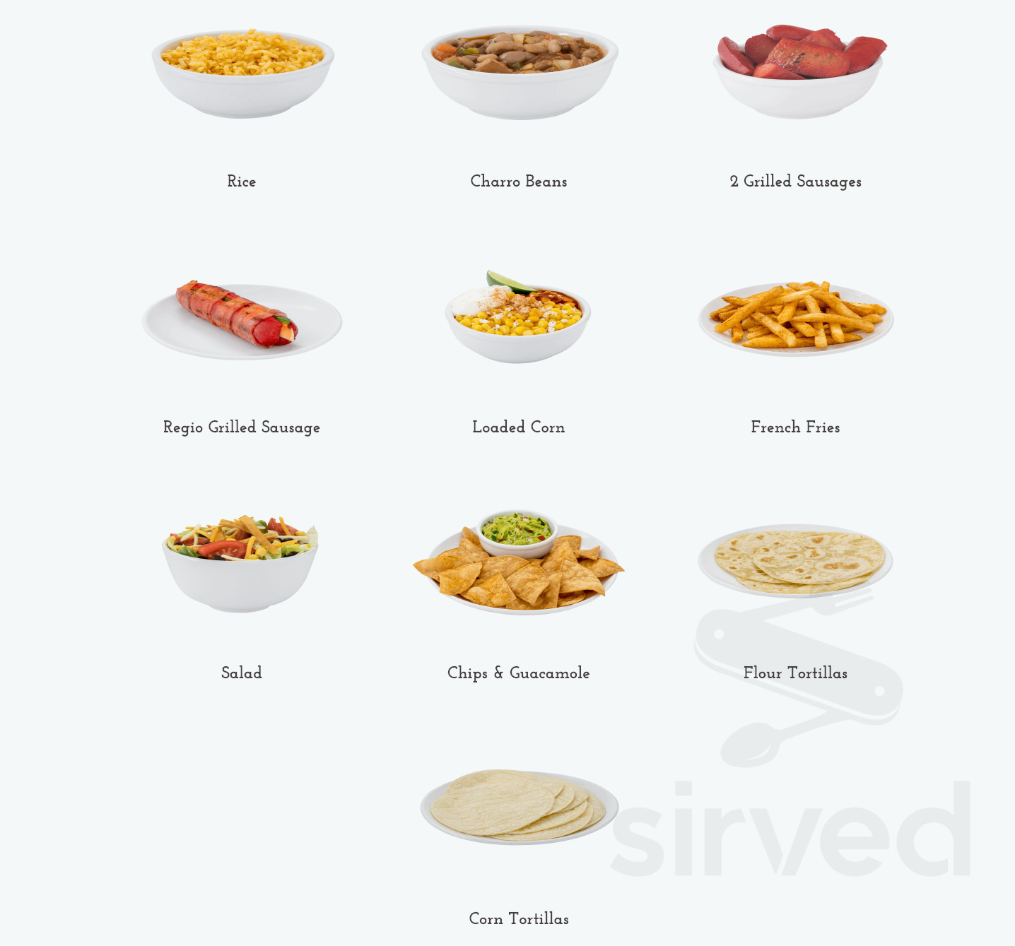 Pollo Regio menu in McKinney, Texas, USA