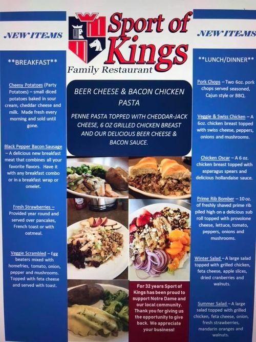 Sport Of Kings Family Restaurant menu in Batavia, New York, USA