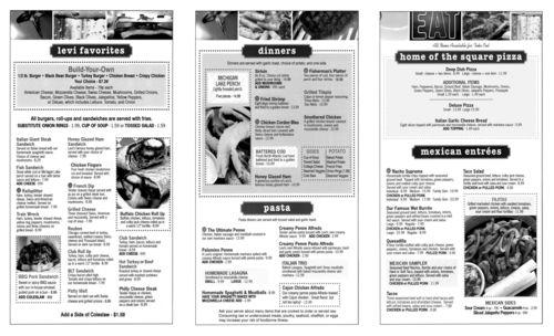 Levi's Food & Spirits menu in Saginaw, Michigan, USA