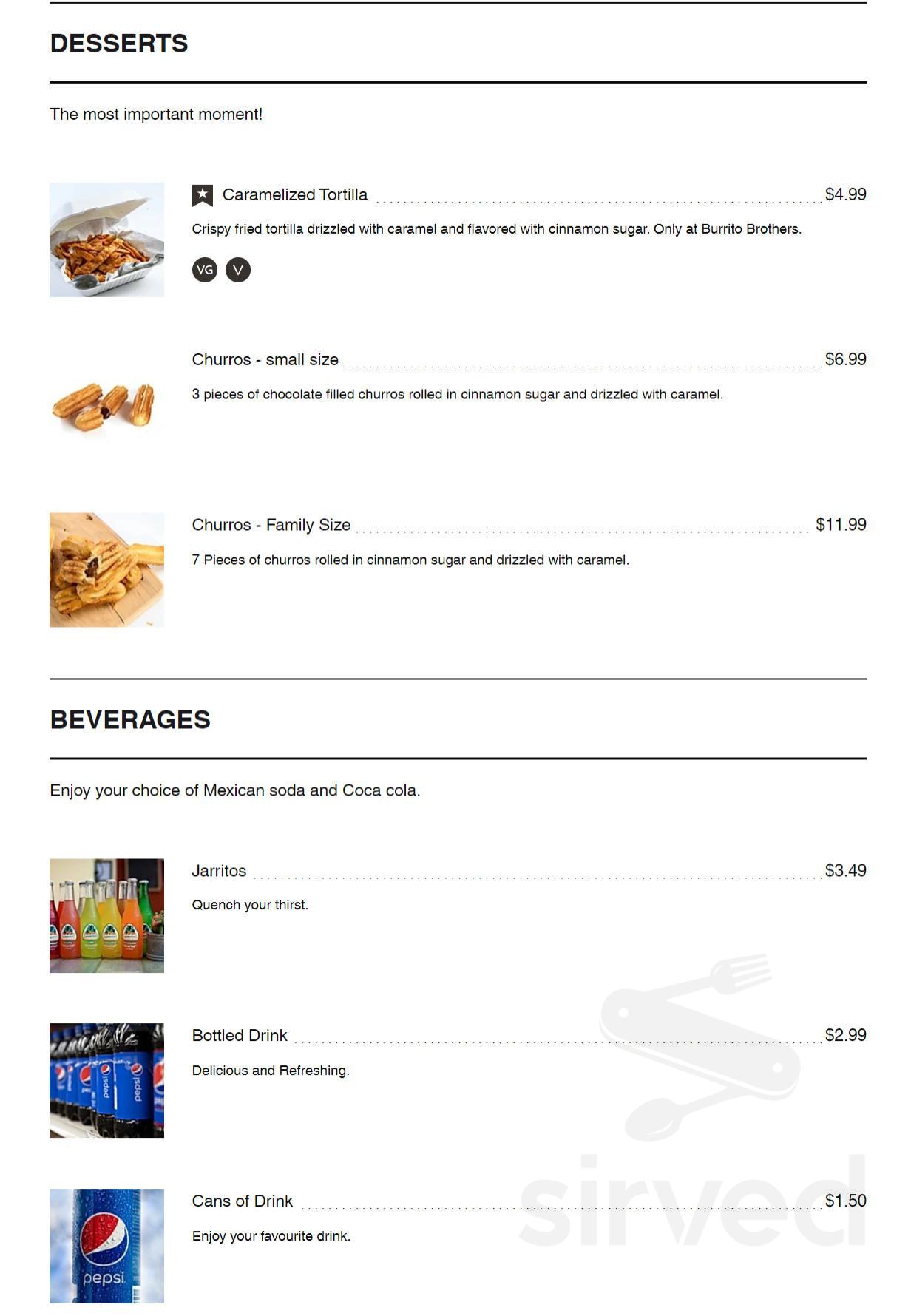 Menu - Dutton/Dunwich ON's Burrito Brothers Dutton | Sirved