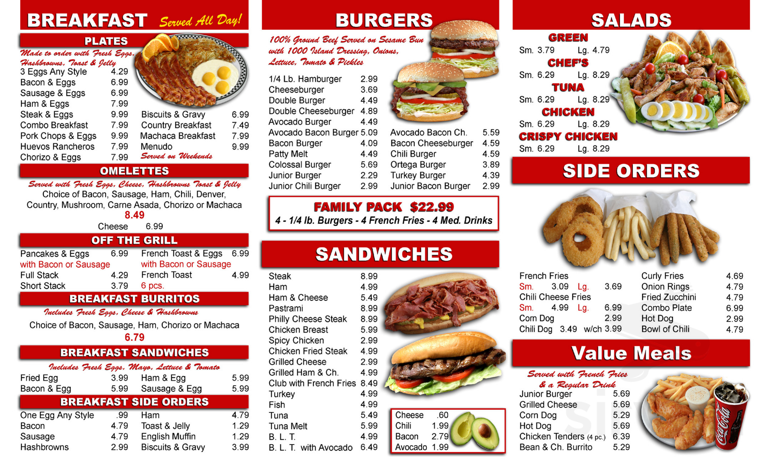 Tam s Burgers Menu In Hesperia California USA Tam s Burgers Menu In Hesperia California USA