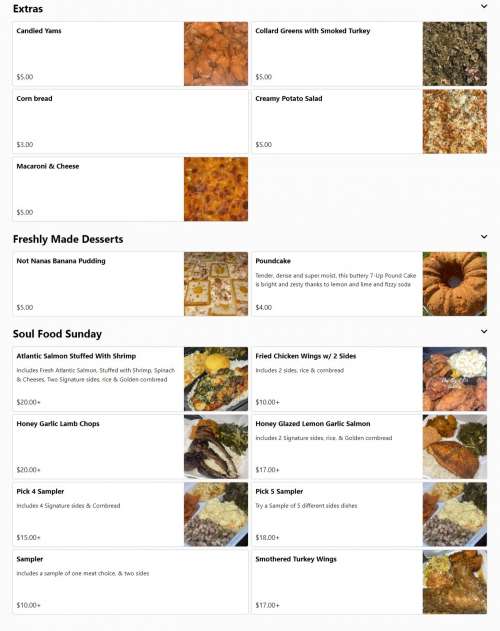 Chef Boy R.D.'S Catering menu in Longwood, Florida, USA