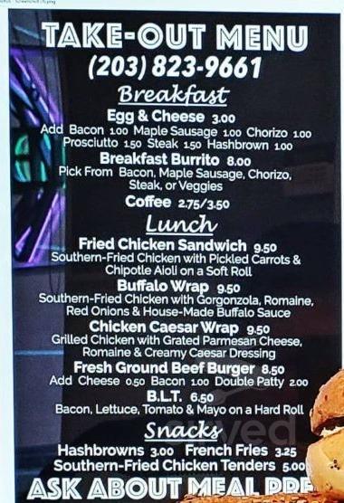 Funcle's Café menu in Hamden, Connecticut, USA