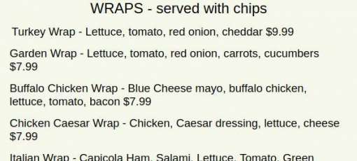 Menu for Ladder 1 Grill in Barre, VT | Sirved