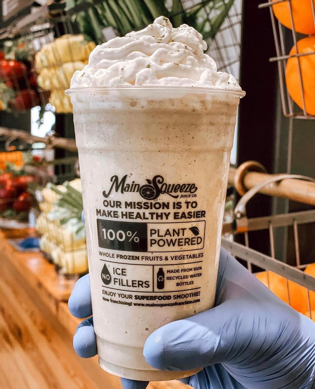 Main Squeeze Juice Co. menu in Webster, Texas, USA