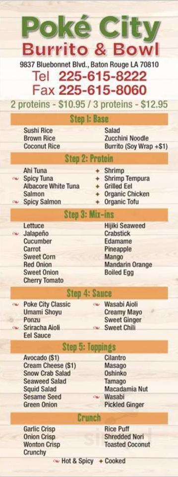 Nagoya menus in Baton Rouge, Louisiana, United States