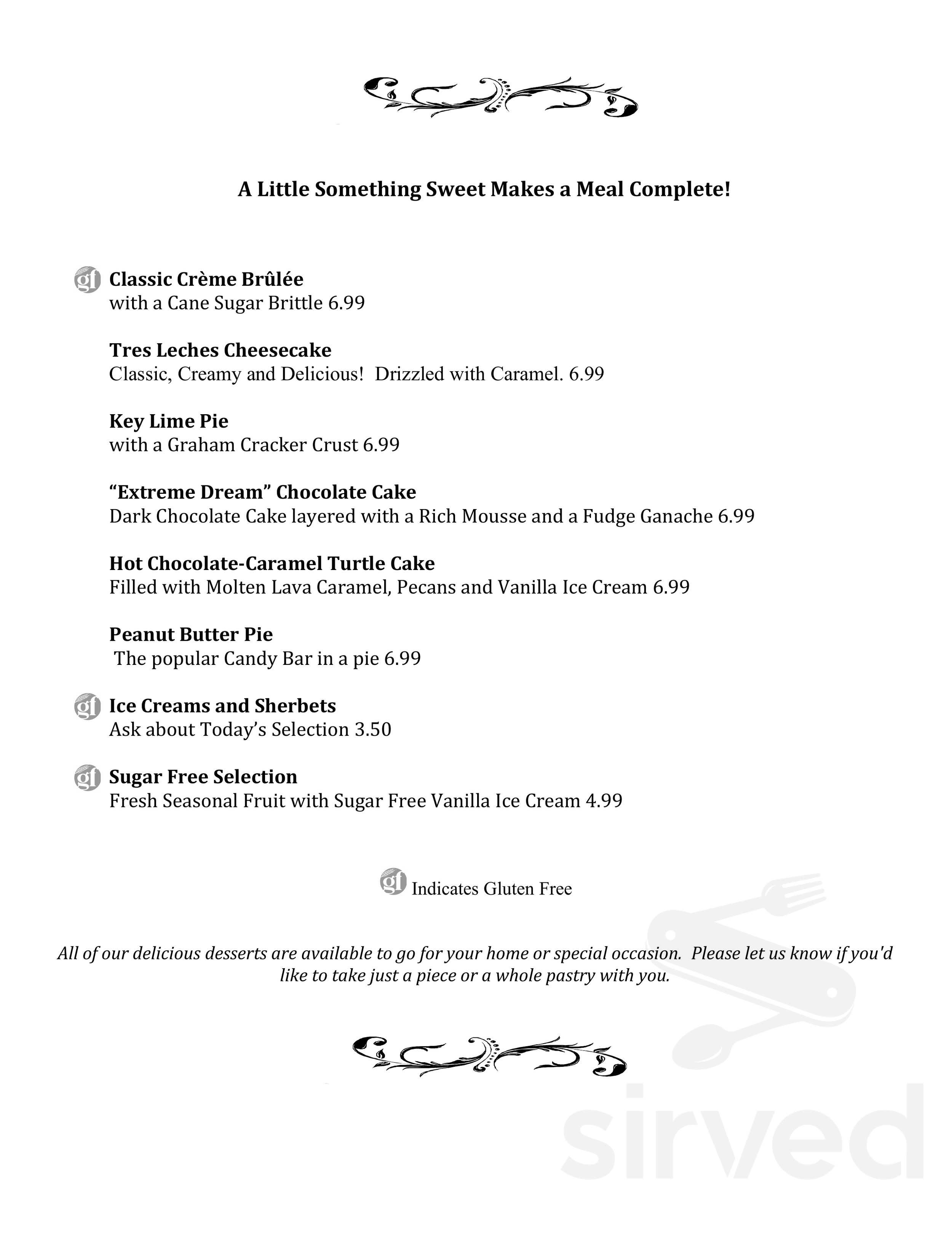 Menu for Murphy's Chophouse in Murphy, NC | Sirved