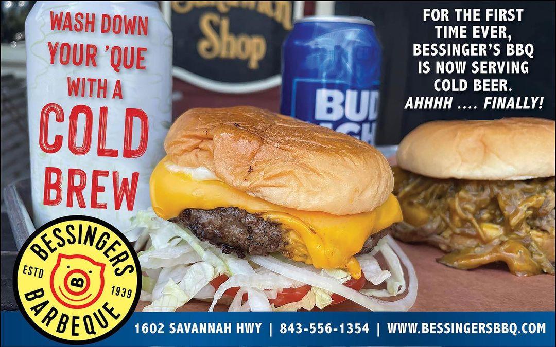 Bessinger's BBQ menu in Charleston, South Carolina, USA