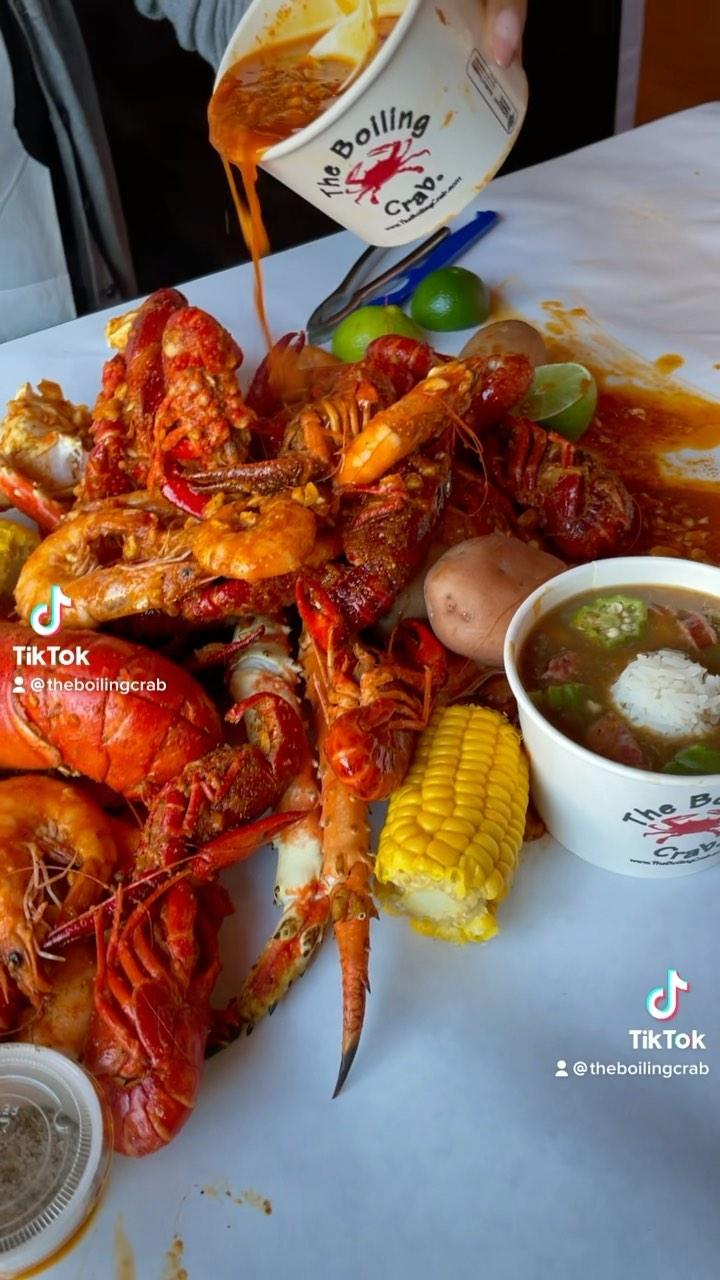 The Boiling Crab menu in Alhambra, California, USA