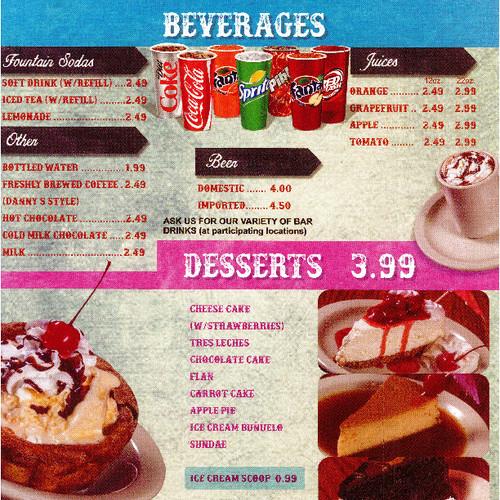 Danny's Restaurant menu in Laredo, Texas, USA