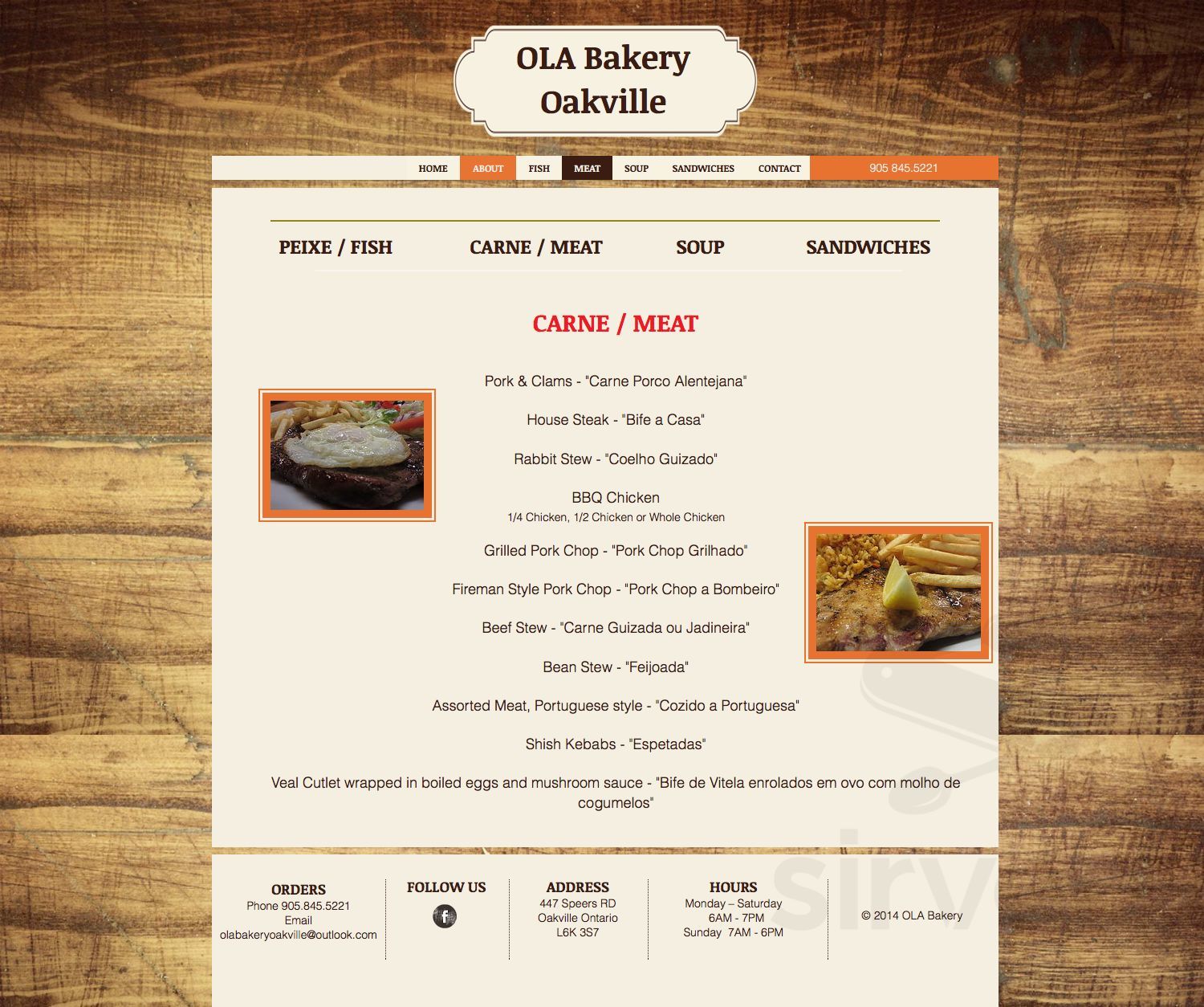 OLA BAKERY OAKVILLE menu in Oakville, Ontario, Canada