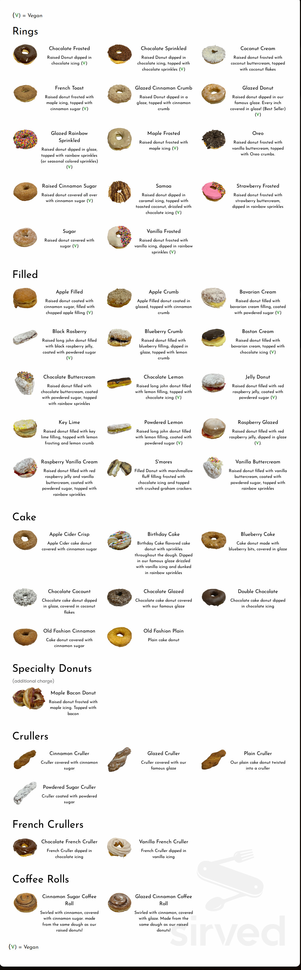 Neils Donuts menu in Wallingford, Connecticut, USA