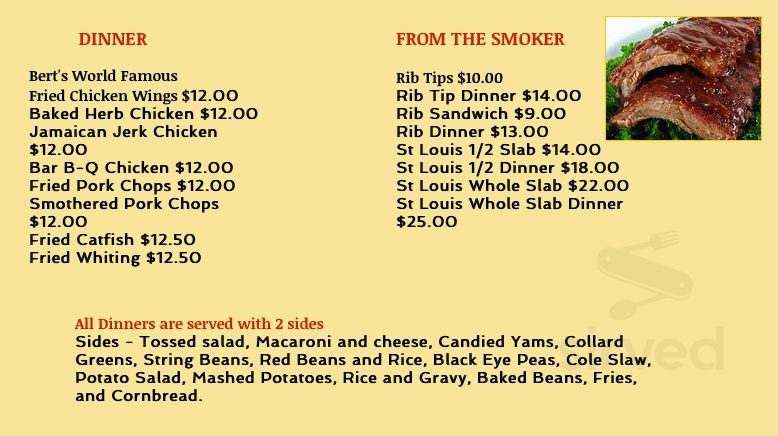 Bert's Marketplace menus in Detroit, Michigan, United States