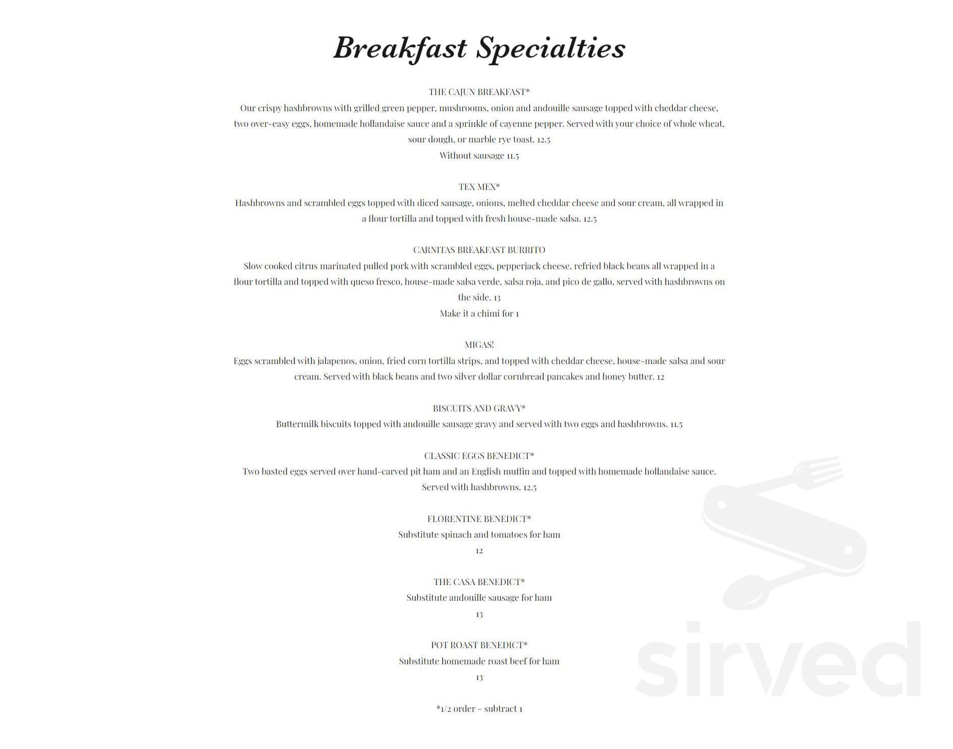 Menu for Neighborhood Cafe in St Paul, MN | Sirved
