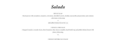 Neighborhood Cafe menu in St Paul, Minnesota, USA