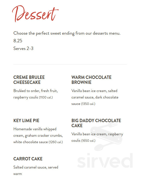 Firebirds Wood Fired Grill menu in Jacksonville, Florida, USA