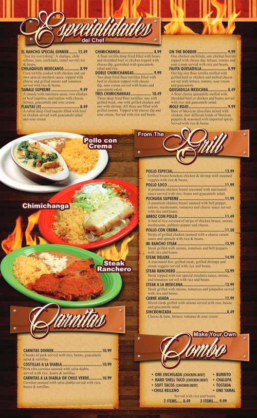 El Toro Loco menu in Memphis, Tennessee, USA