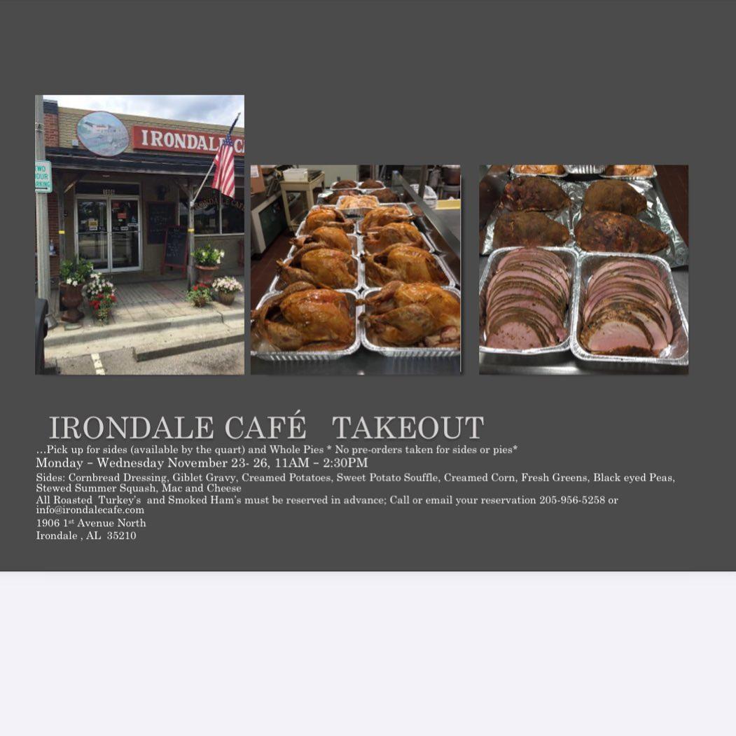 Irondale Cafe menu in Irondale, Alabama, USA