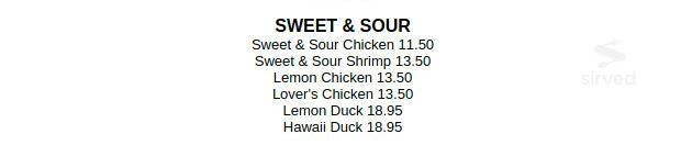 Joy Wah Restaurant menu in Bellows Falls, Vermont, USA