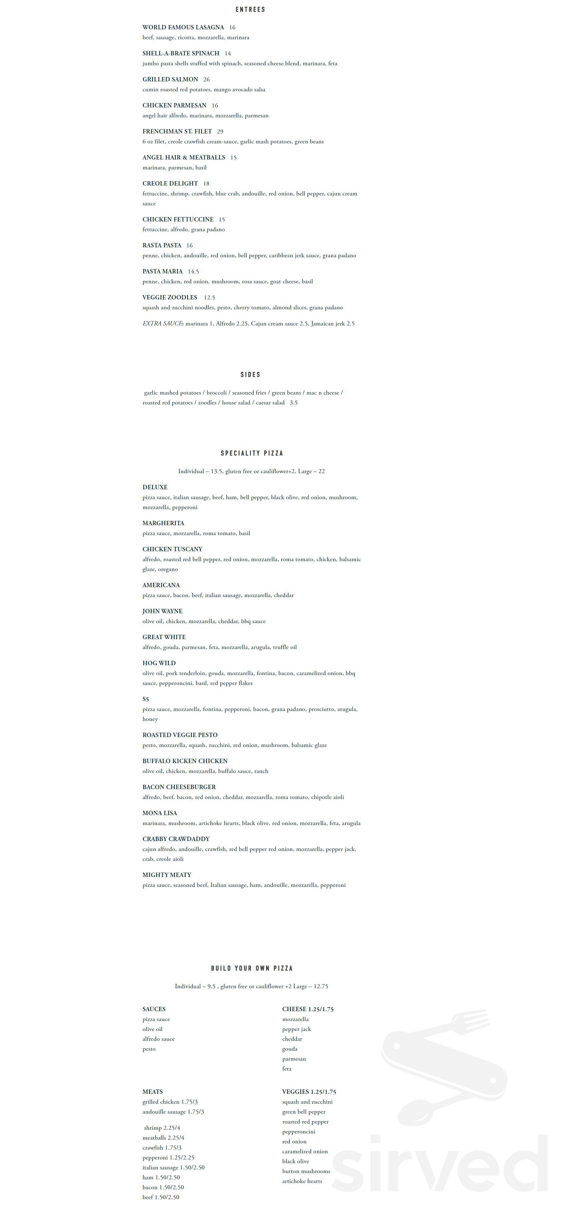 Venice Kitchen menu in Memphis, Tennessee, USA