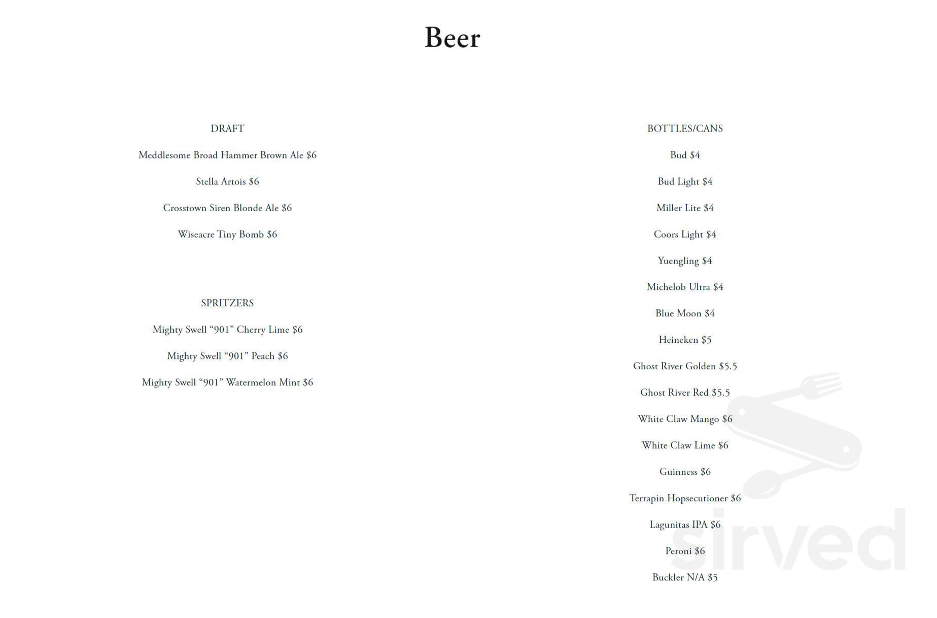 Venice Kitchen menu in Memphis, Tennessee, USA