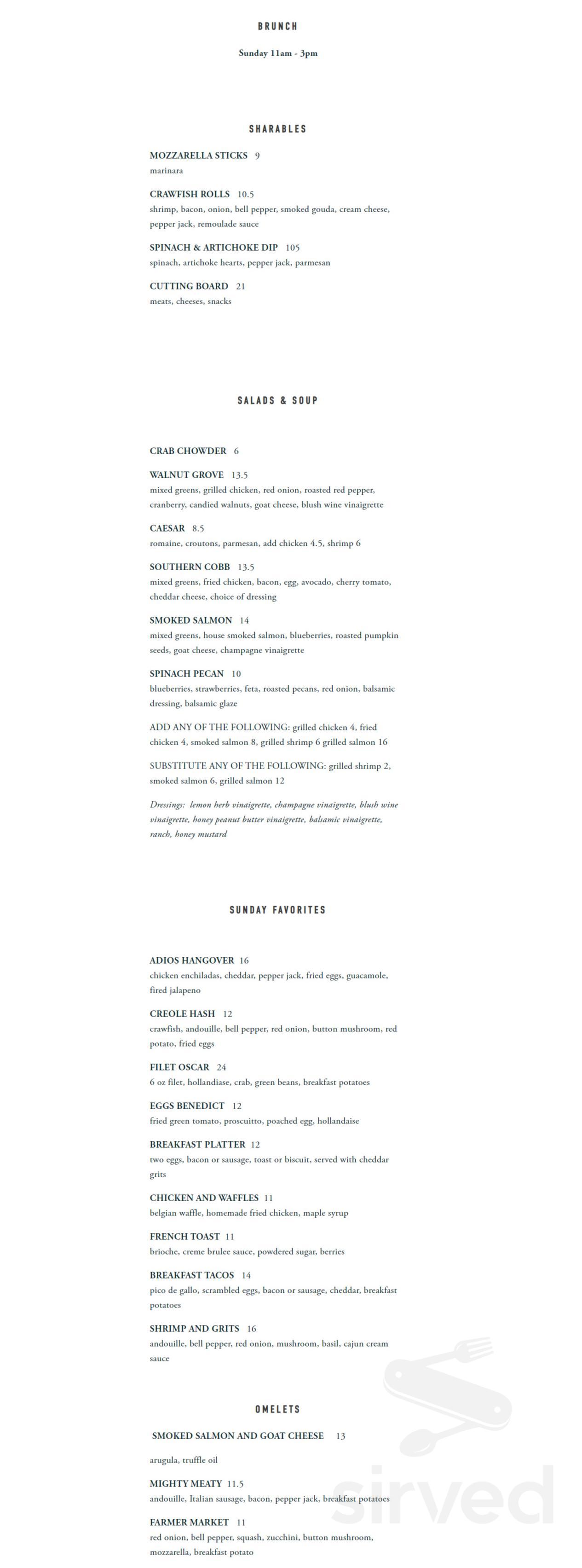 Venice Kitchen menu in Memphis, Tennessee, USA