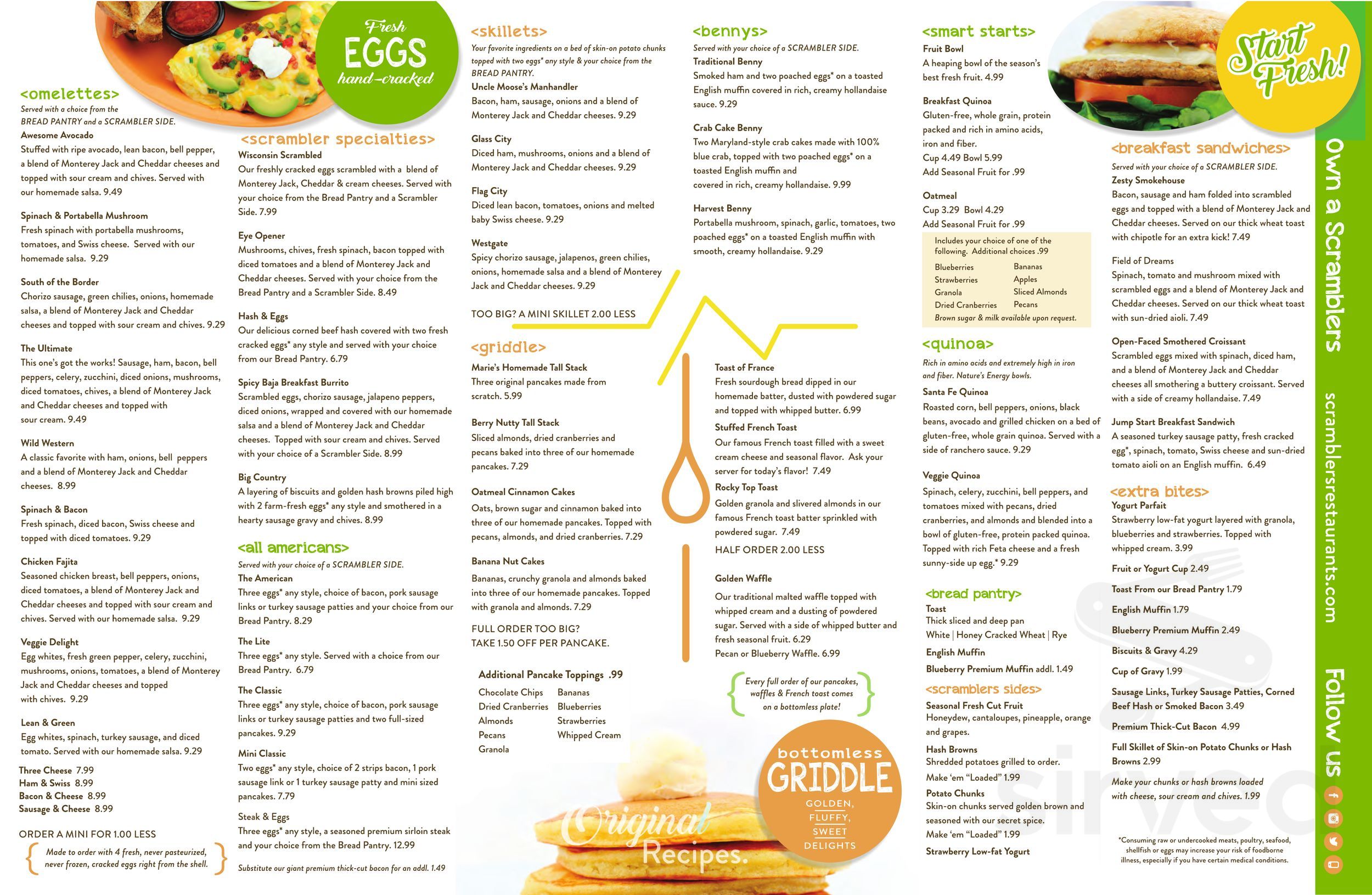 Menu - Perrysburg OH's Cafe Marie | Sirved