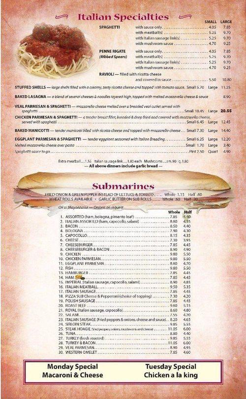 Lunetta's Restaurant menu in Cheektowaga, New York, USA