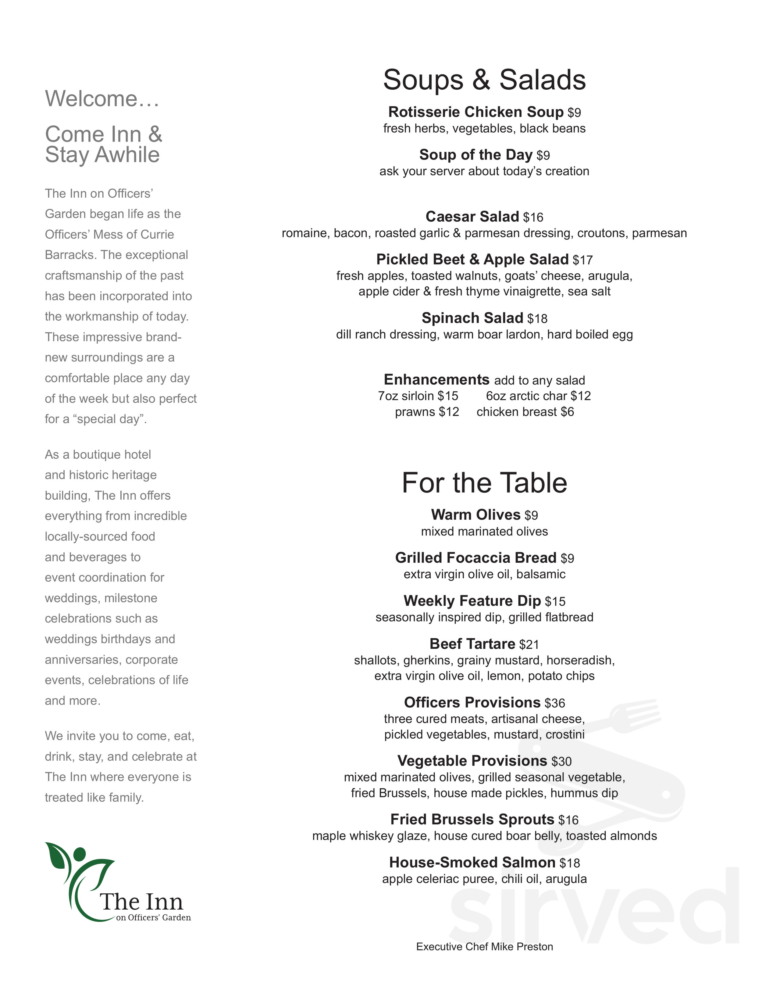 Flanders Fine Foods menu in Calgary, Alberta, Canada