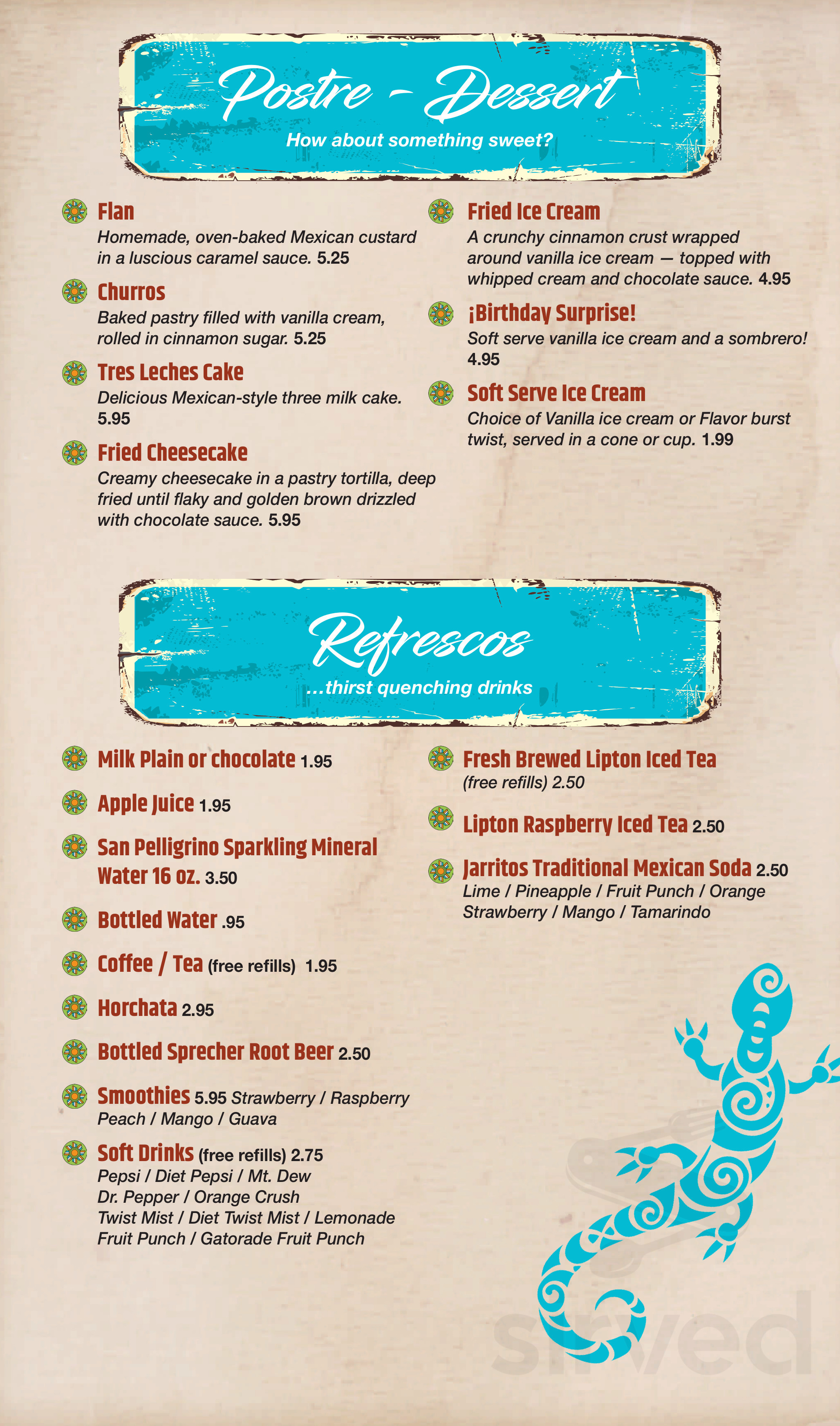 Iguana Wana Mexican Grill and Tequila Bar menu in Pleasant Prairie ...