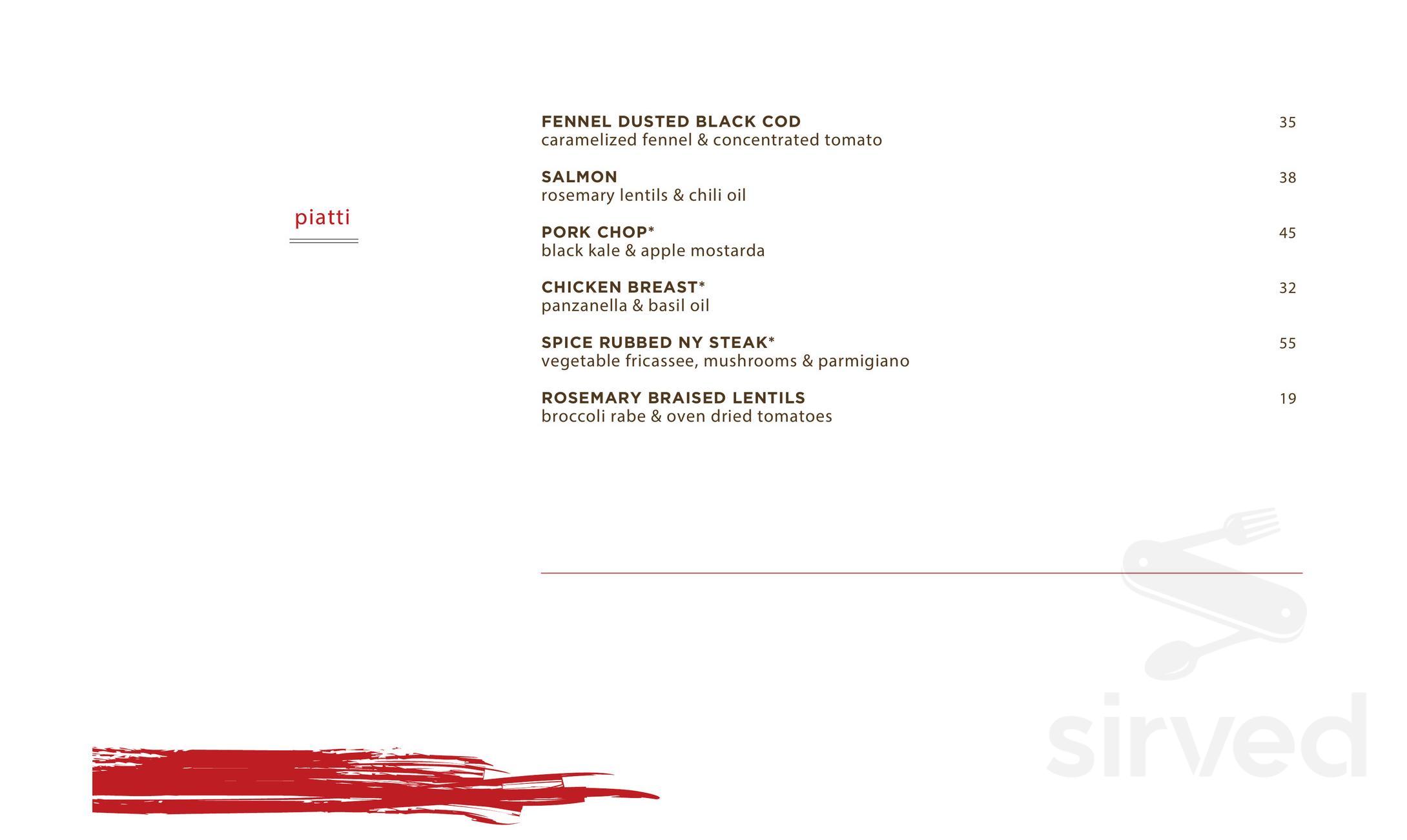 Scarpetta menu in Las Vegas, Nevada, USA