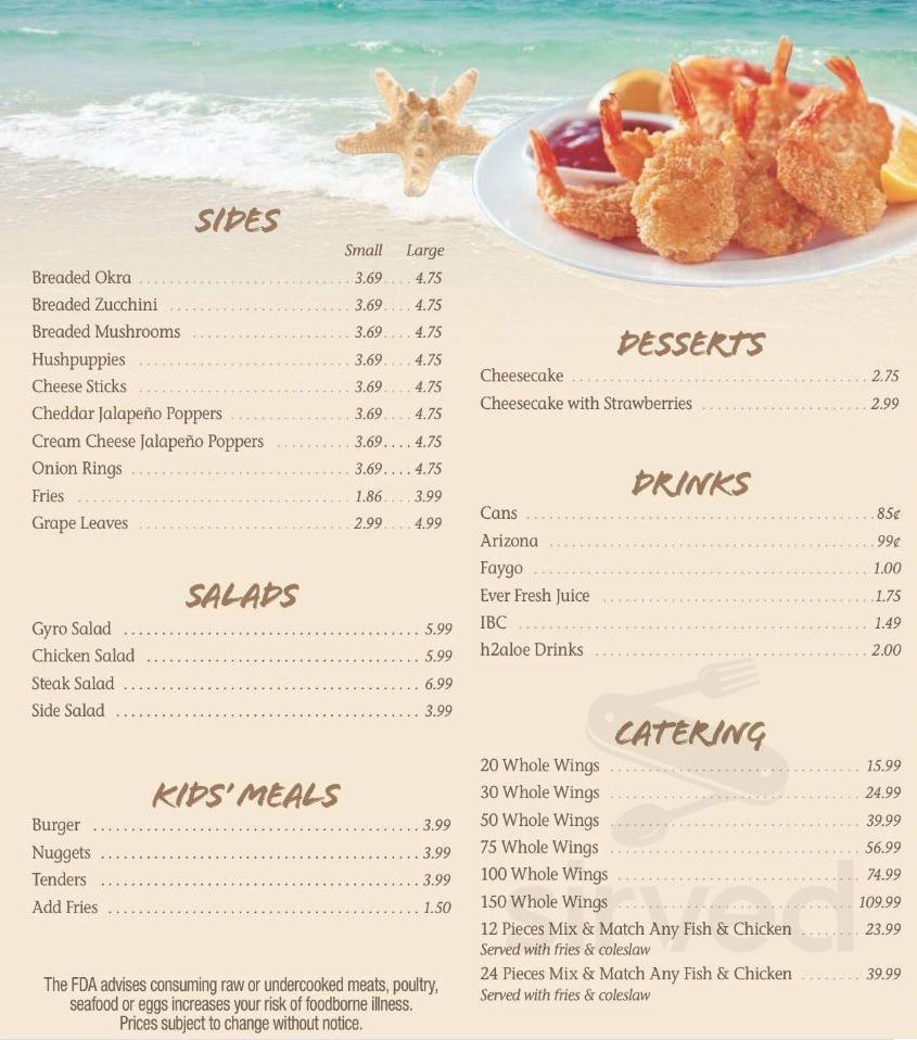 LaDeDa Fish, Chicken & Gyro menu in North Versailles, Pennsylvania, USA