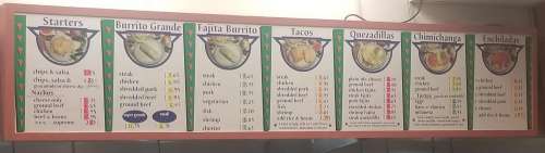 El Rancho menu in Columbia, Missouri, USA
