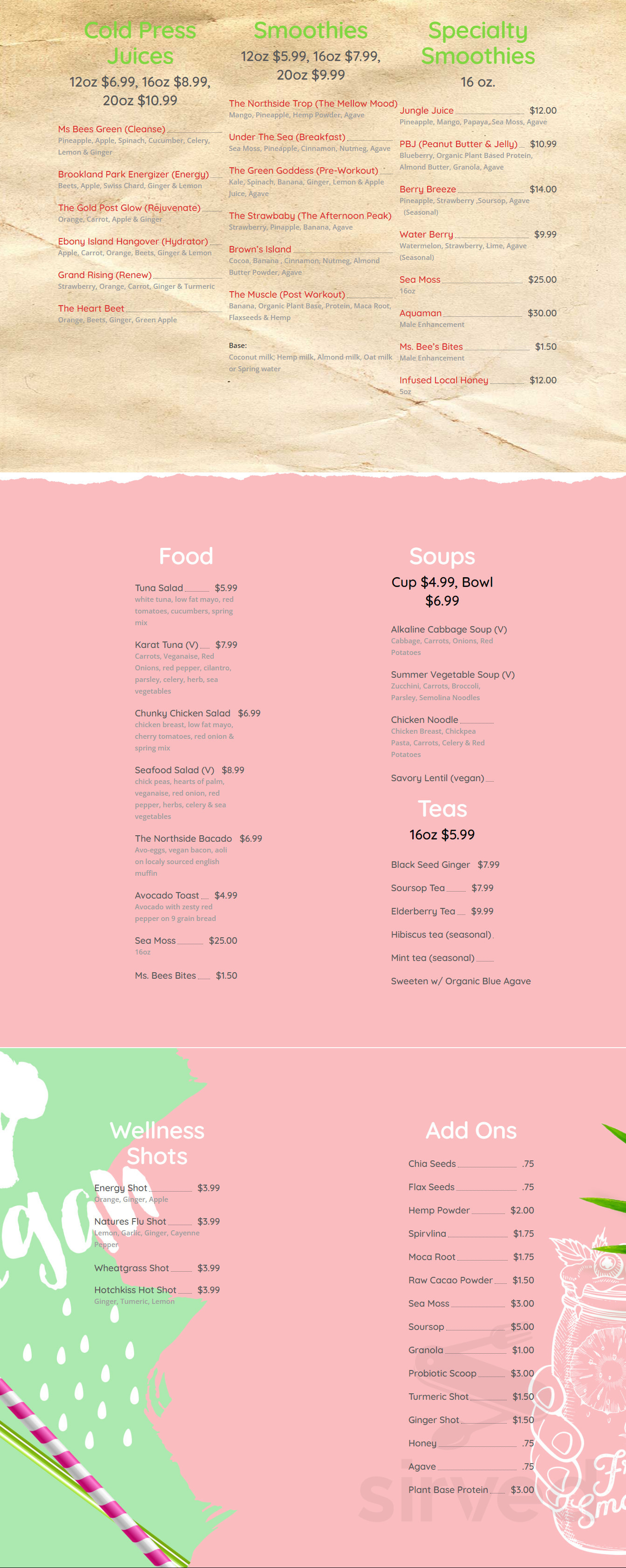 Ms Bee s Juice Bar Menu In Richmond Virginia USA ms-bee-s-juice-bar-menu-in-richmond-virginia-usa