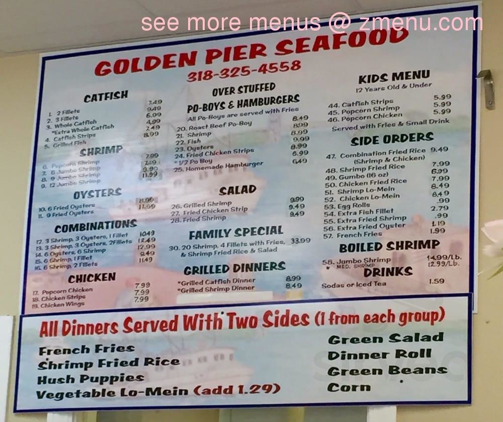 Golden Pier Seafood menus in West Monroe, Louisiana, United States