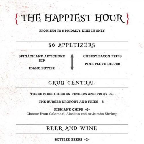 D'railed menu in Idaho Falls, Idaho, USA