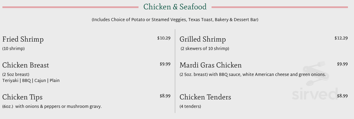 Western Sizzlin menus in Malvern, Arkansas, United States