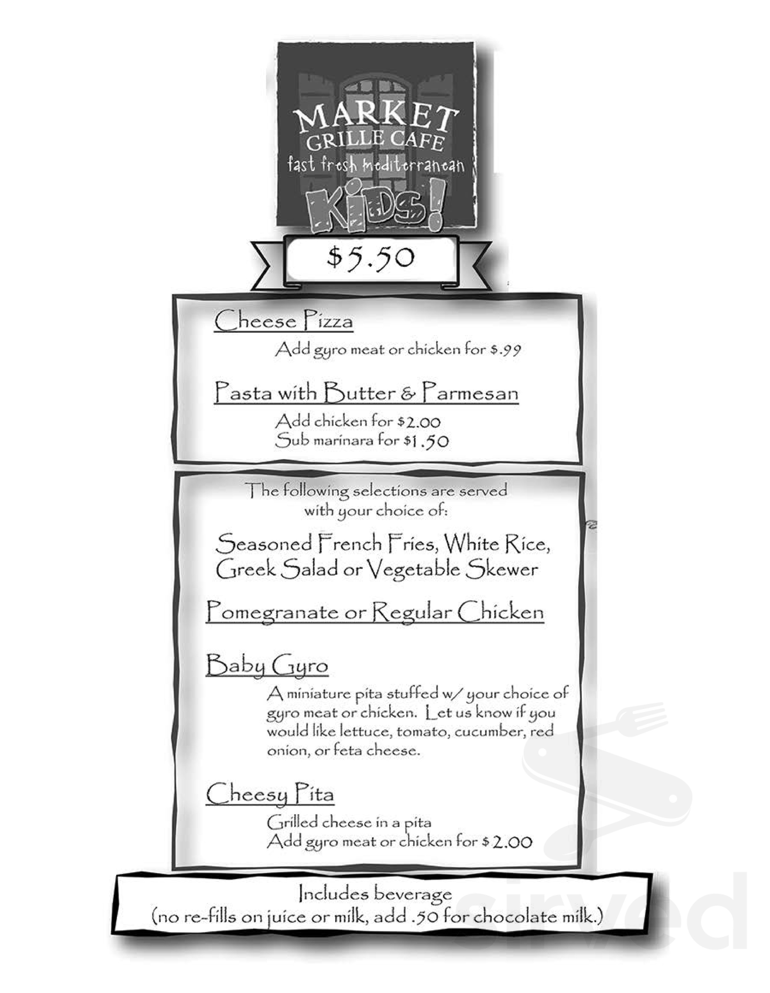 Market Grille Cafe menu in Las Vegas, Nevada, USA