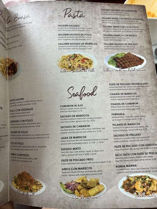 Ají Verde menu in Paramount, California, USA