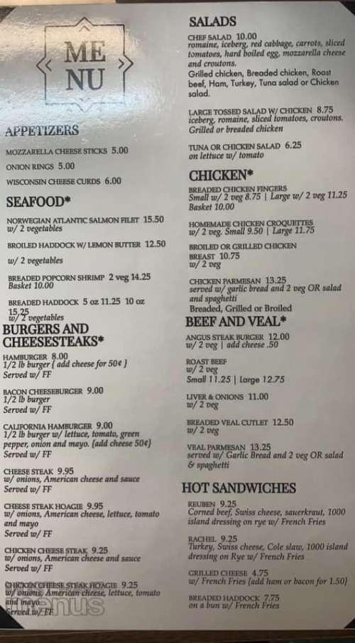 Esther's Restaurant menu in Fredericksburg, Pennsylvania, USA